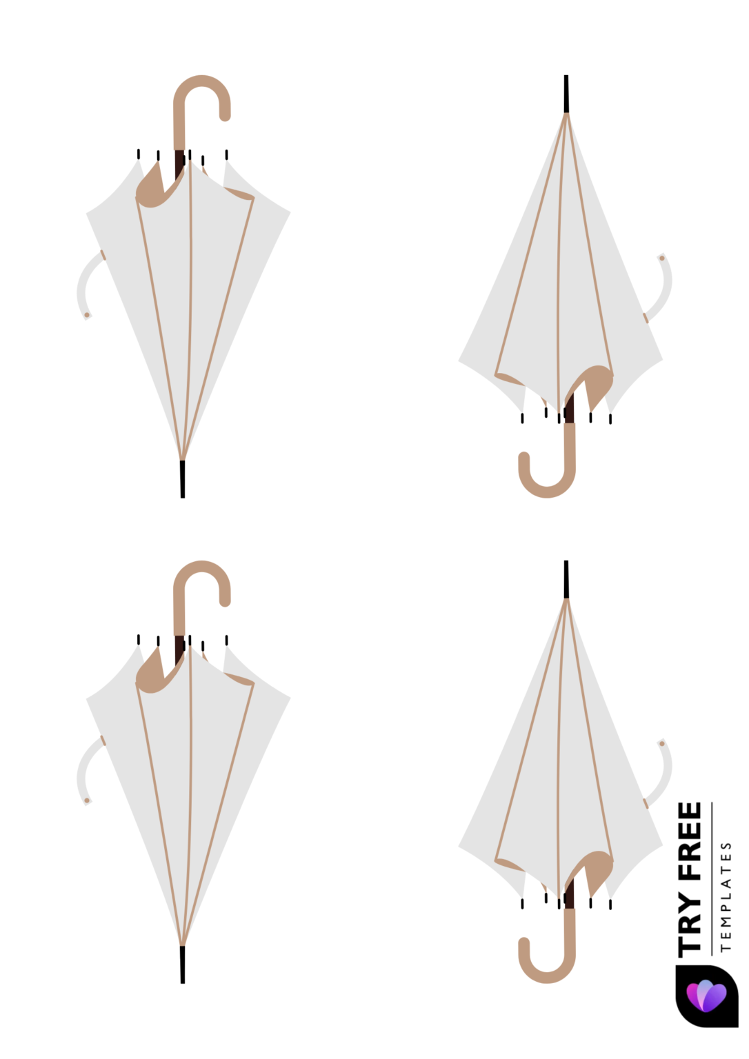 Free Printable Umbrella Templates for Crafts and Coloring - Try Free ...