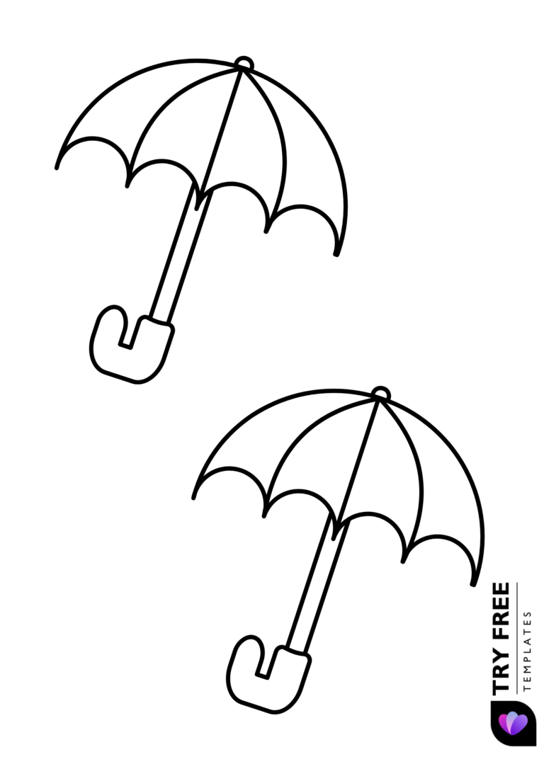 Free Printable Umbrella Templates for Crafts and Coloring - Try Free ...