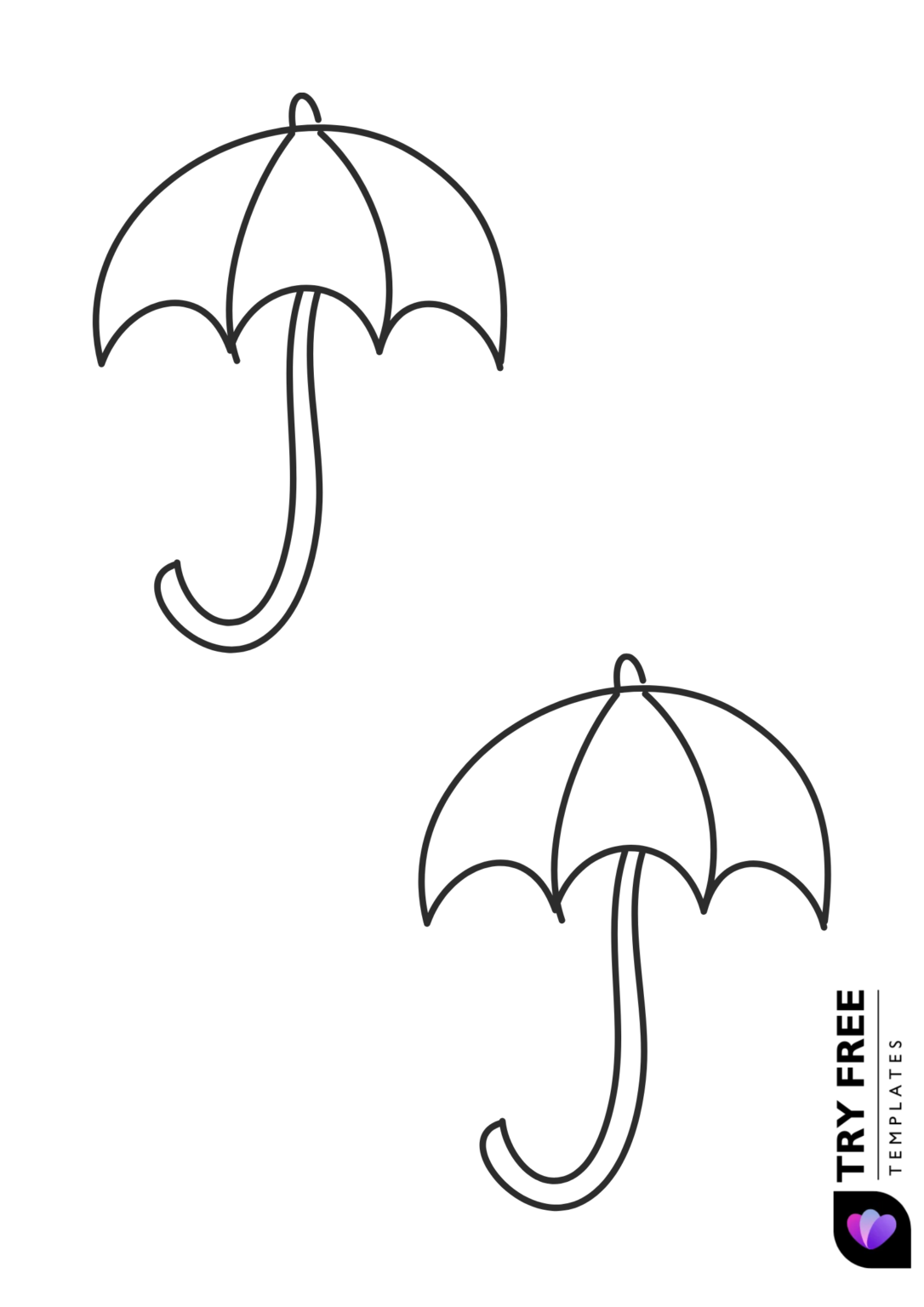 Free Printable Umbrella Templates for Crafts and Coloring - Try Free ...