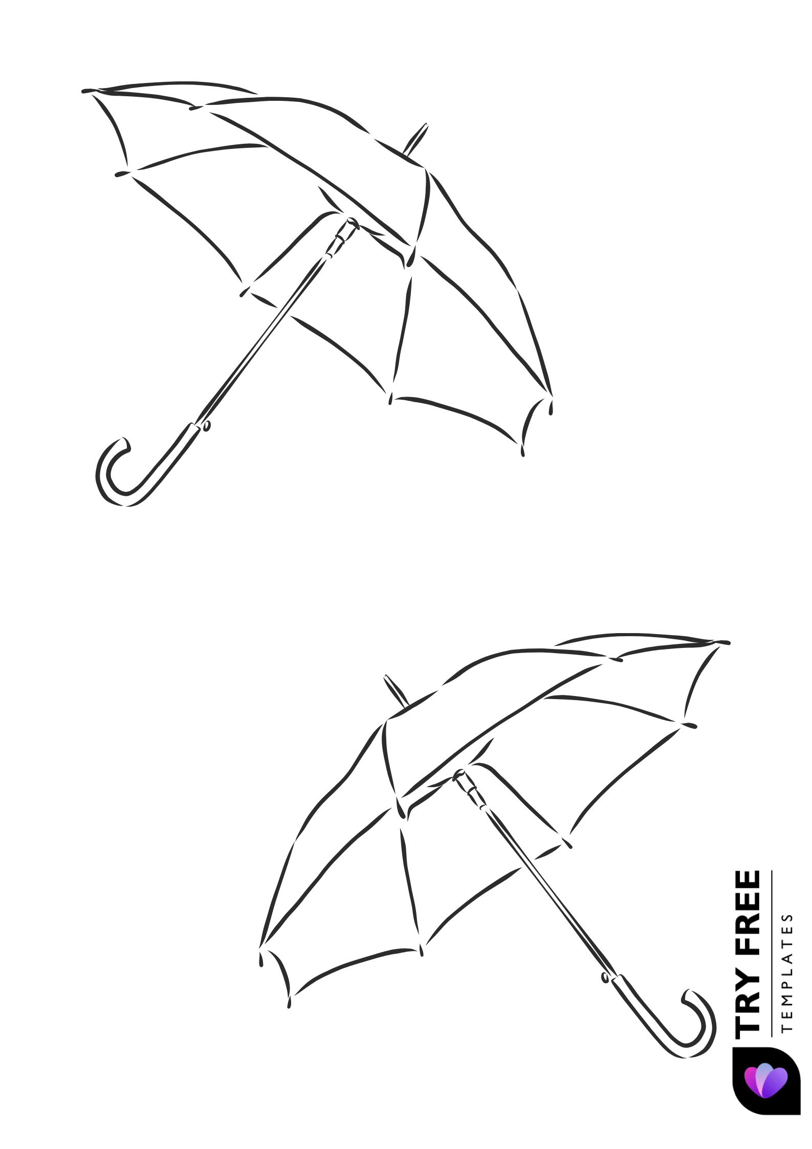 Free Printable Umbrella Templates for Crafts and Coloring - Try Free ...