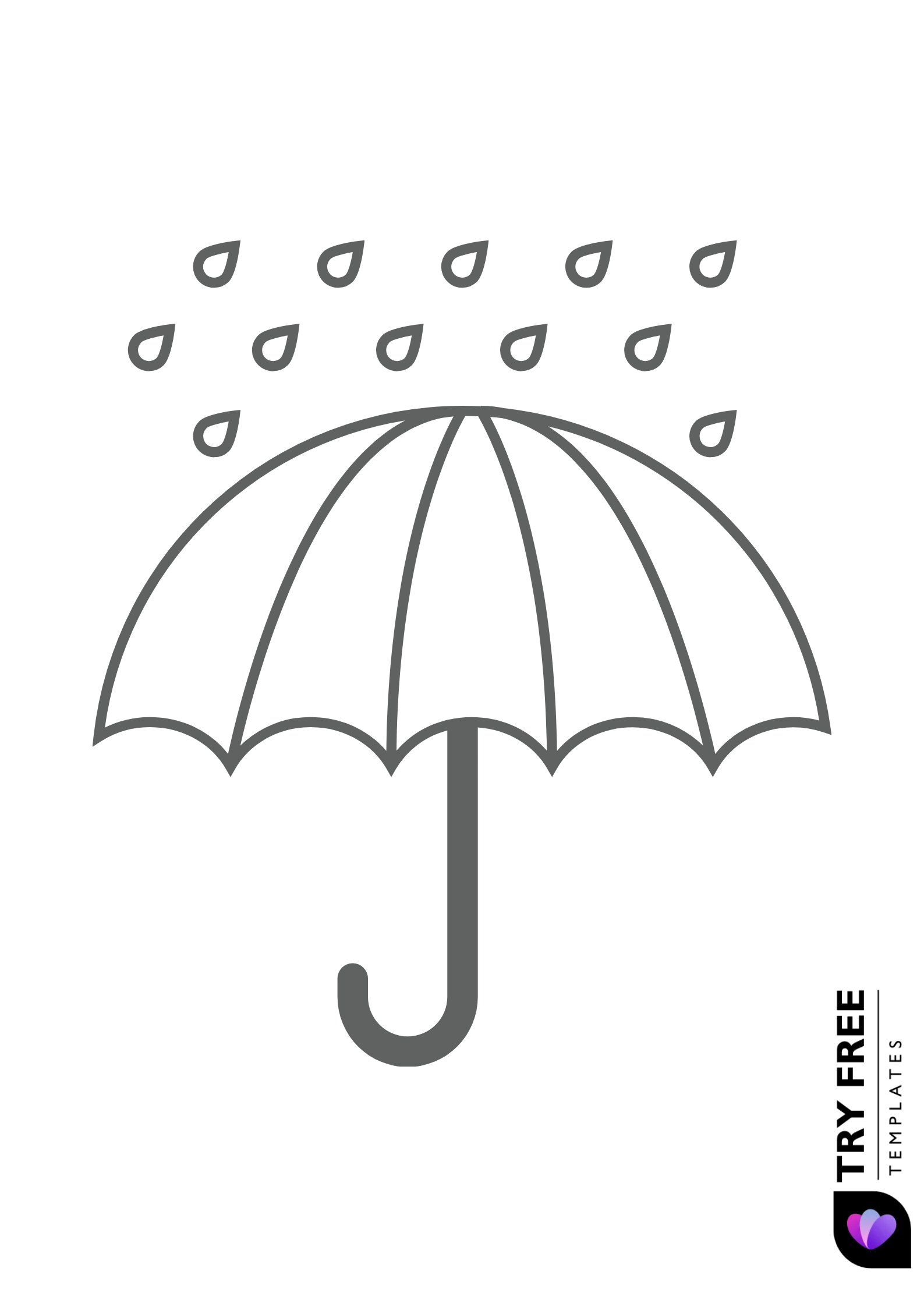 Free Printable Umbrella Templates for Crafts and Coloring - Try Free ...