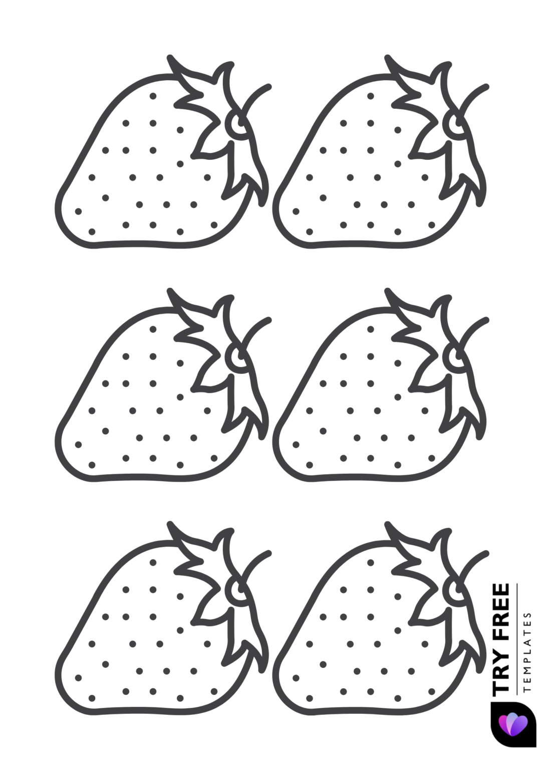 Free Printable Strawberry Templates for Crafts and Decor - Try Free ...