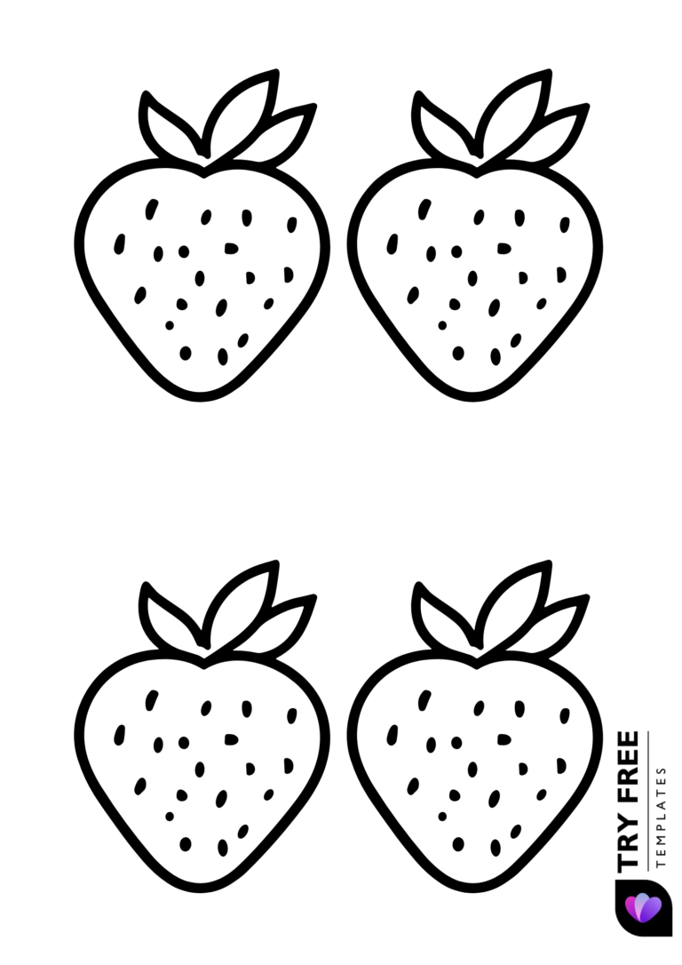 Free Printable Strawberry Templates for Crafts and Decor - Try Free ...