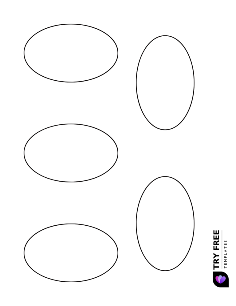 Printable Oval Templates - Try Free Templates