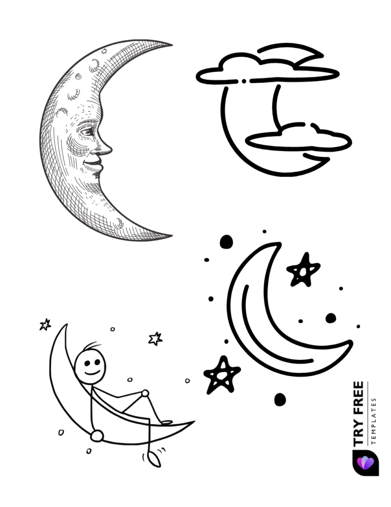 Printable Moon Templates - Try Free Templates