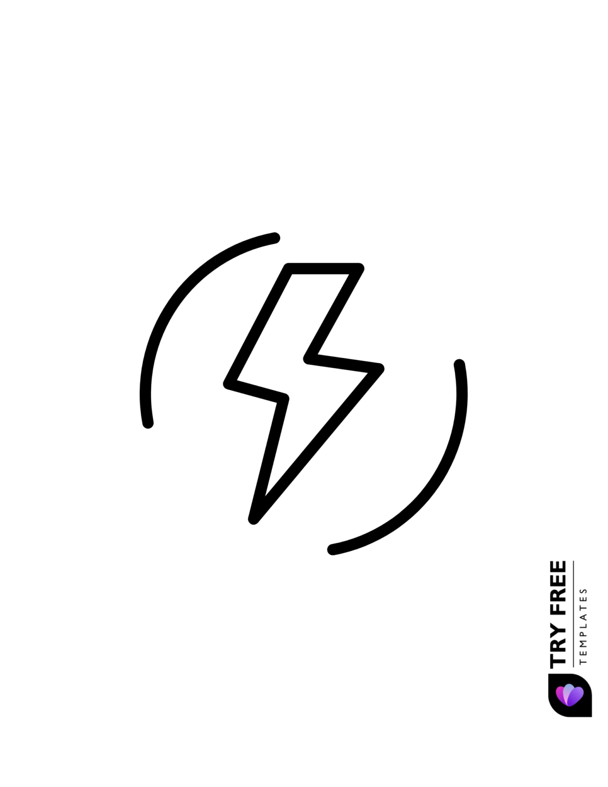 Printable Lightning Bolt Templates - Try Free Templates