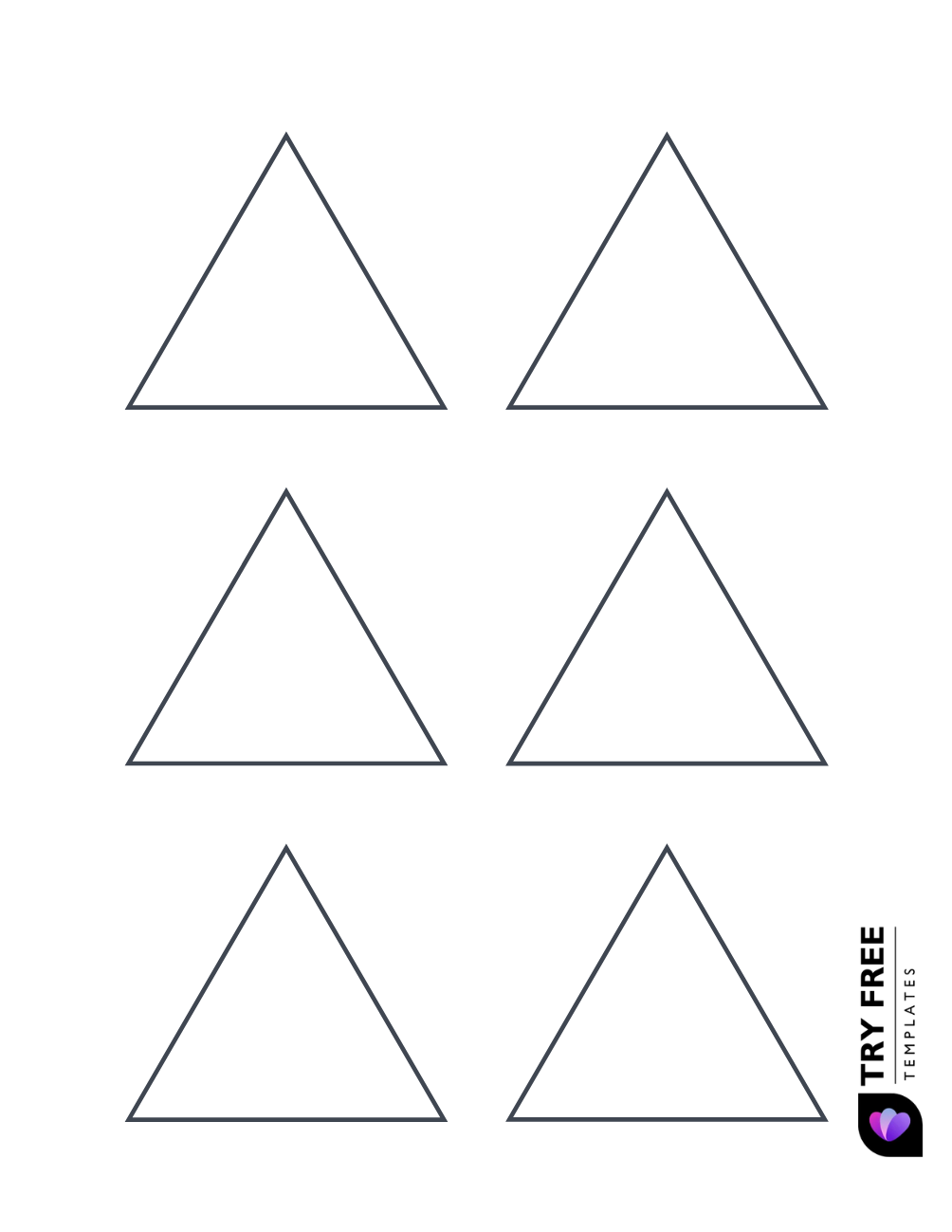 Free Printable Triangle Templates for Crafts and Education - Try Free ...