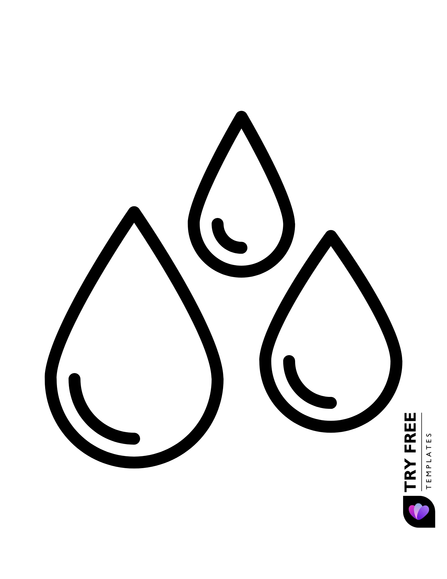 Printable RainDrop Templates - Try Free Templates