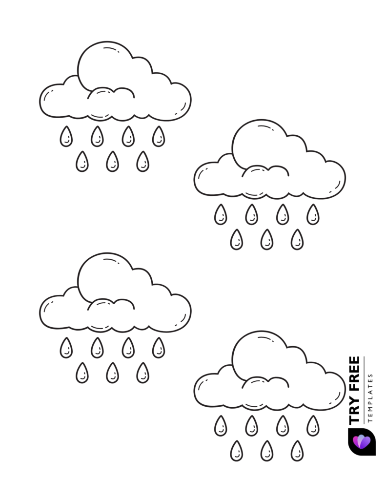 Printable RainDrop Templates - Try Free Templates