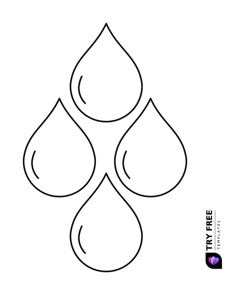 Printable RainDrop Templates - Try Free Templates