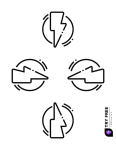 Printable Lightning Bolt Templates - Try Free Templates
