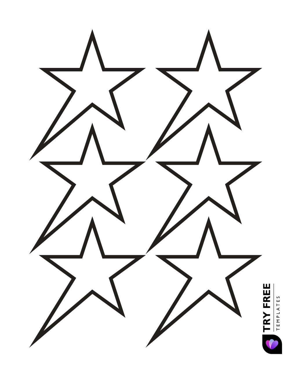 Free Printable Star Templates for Crafts and Decorations - Try Free ...