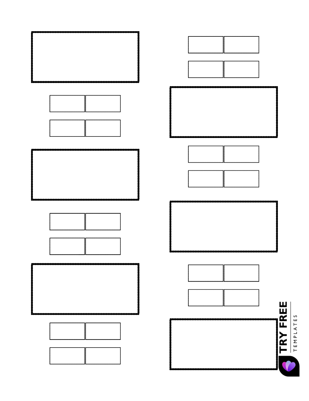 Free Printable Rectangle Templates: Crafting and Learning - Try Free ...