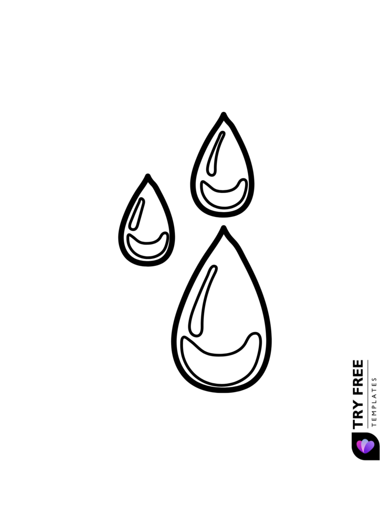 Printable RainDrop Templates - Try Free Templates