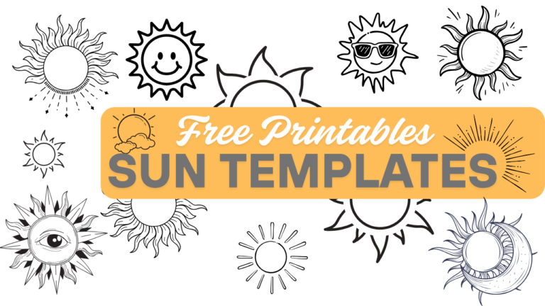 Printable Sun Templates for Crafts and Decorations - Try Free Templates