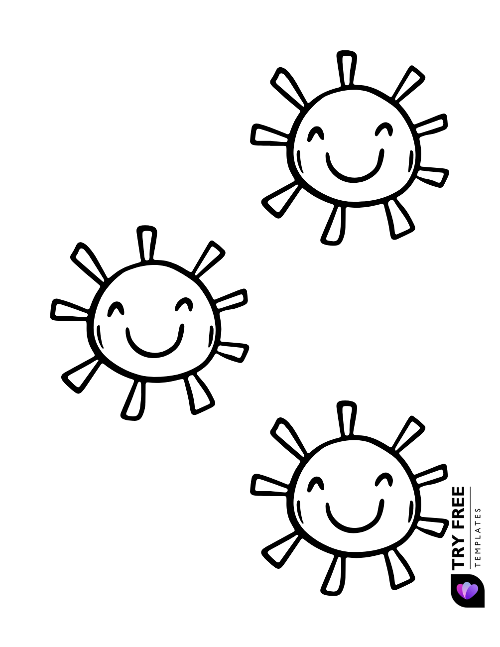 Printable Sun Templates for Crafts and Decorations - Try Free Templates