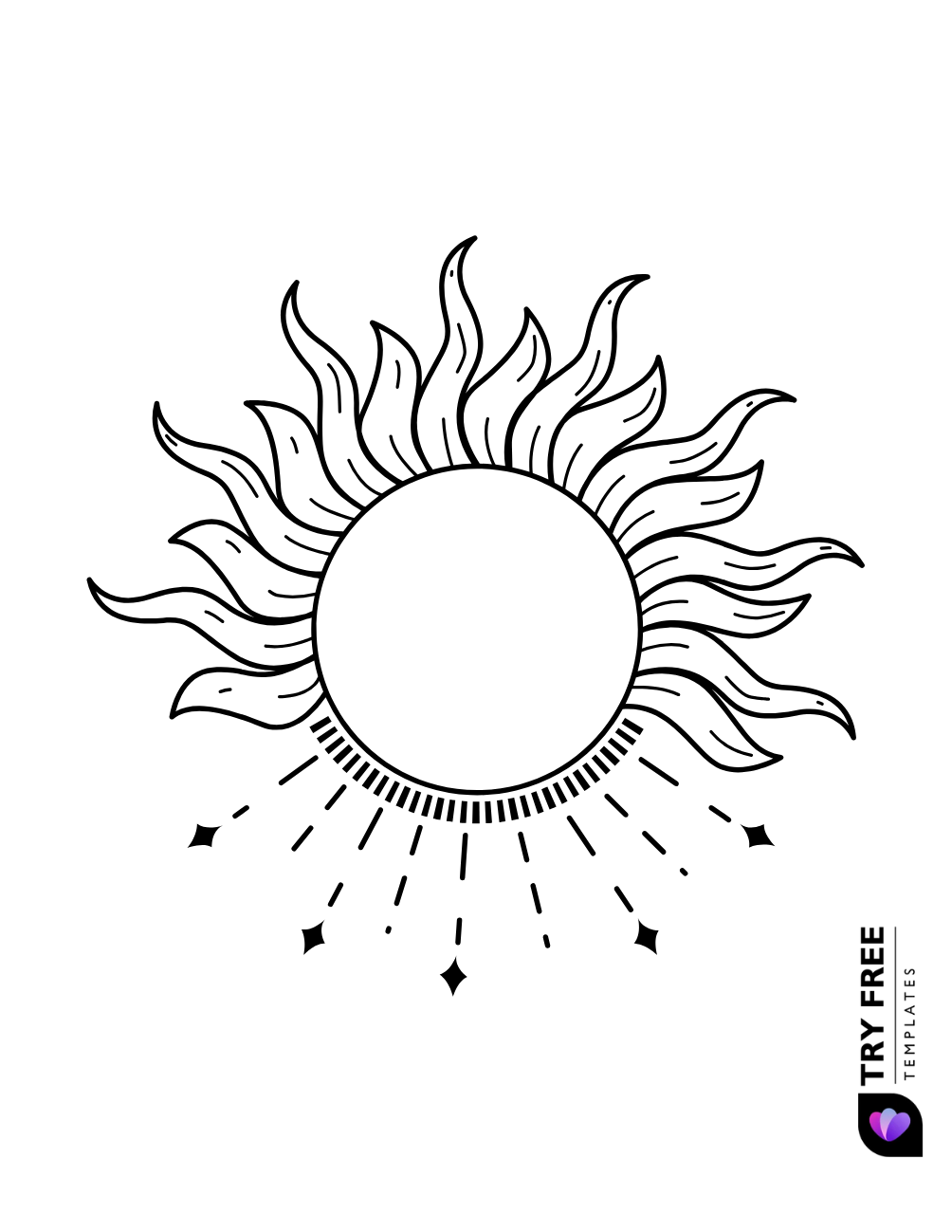 Printable Sun Templates for Crafts and Decorations - Try Free Templates