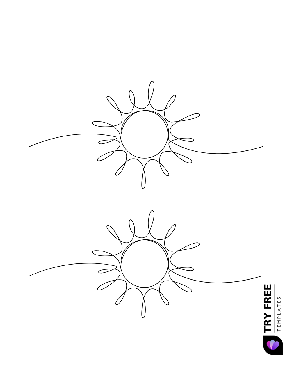 Printable Sun Templates for Crafts and Decorations - Try Free Templates