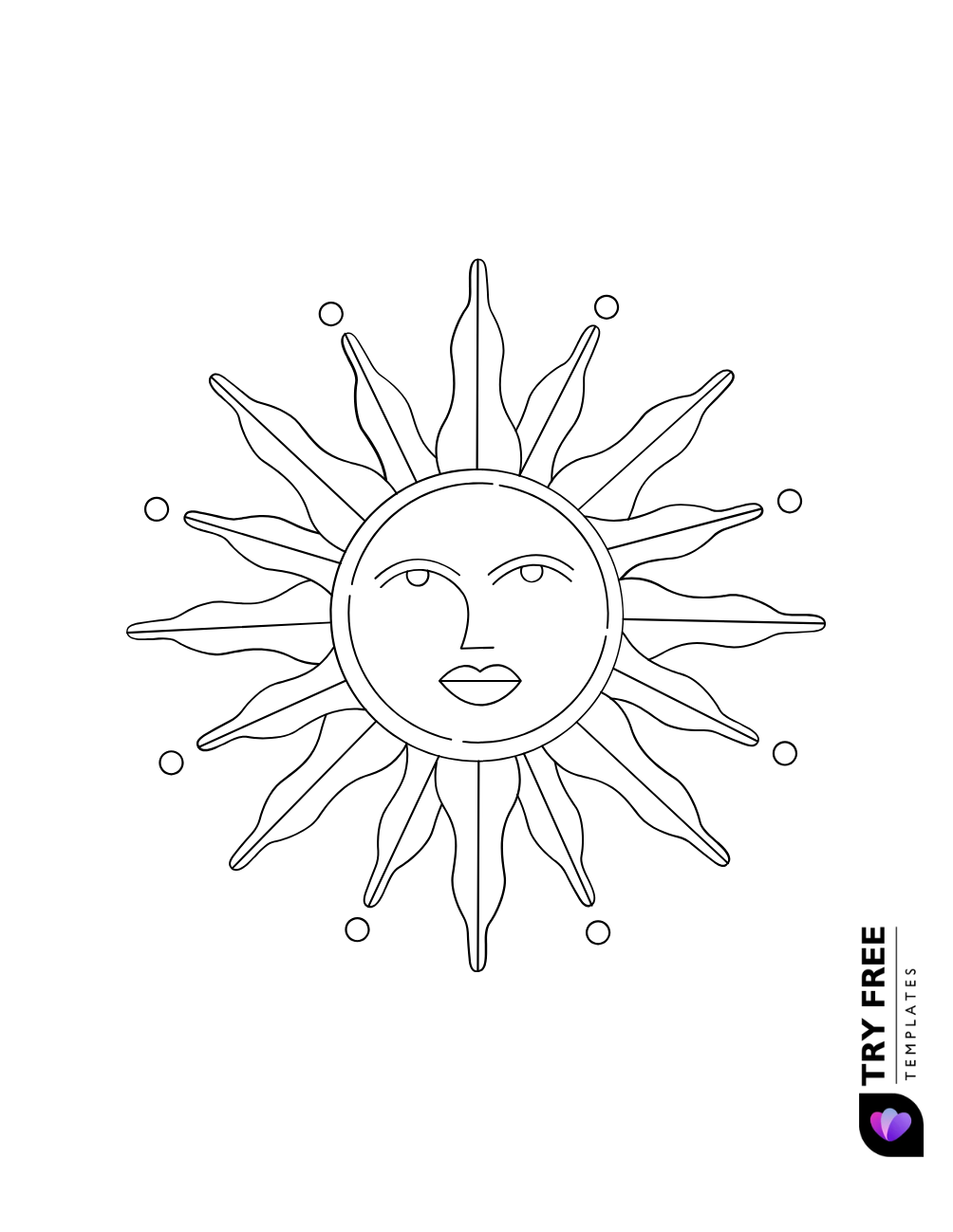 Printable Sun Templates for Crafts and Decorations - Try Free Templates