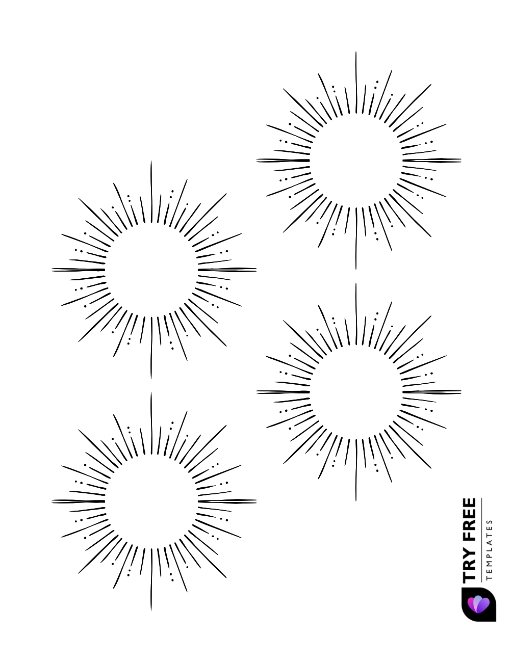 Printable Sun Templates for Crafts and Decorations - Try Free Templates