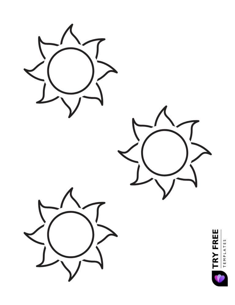 Printable Sun Templates for Crafts and Decorations - Try Free Templates