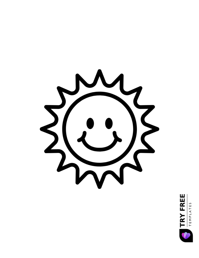 Printable Sun Templates for Crafts and Decorations - Try Free Templates